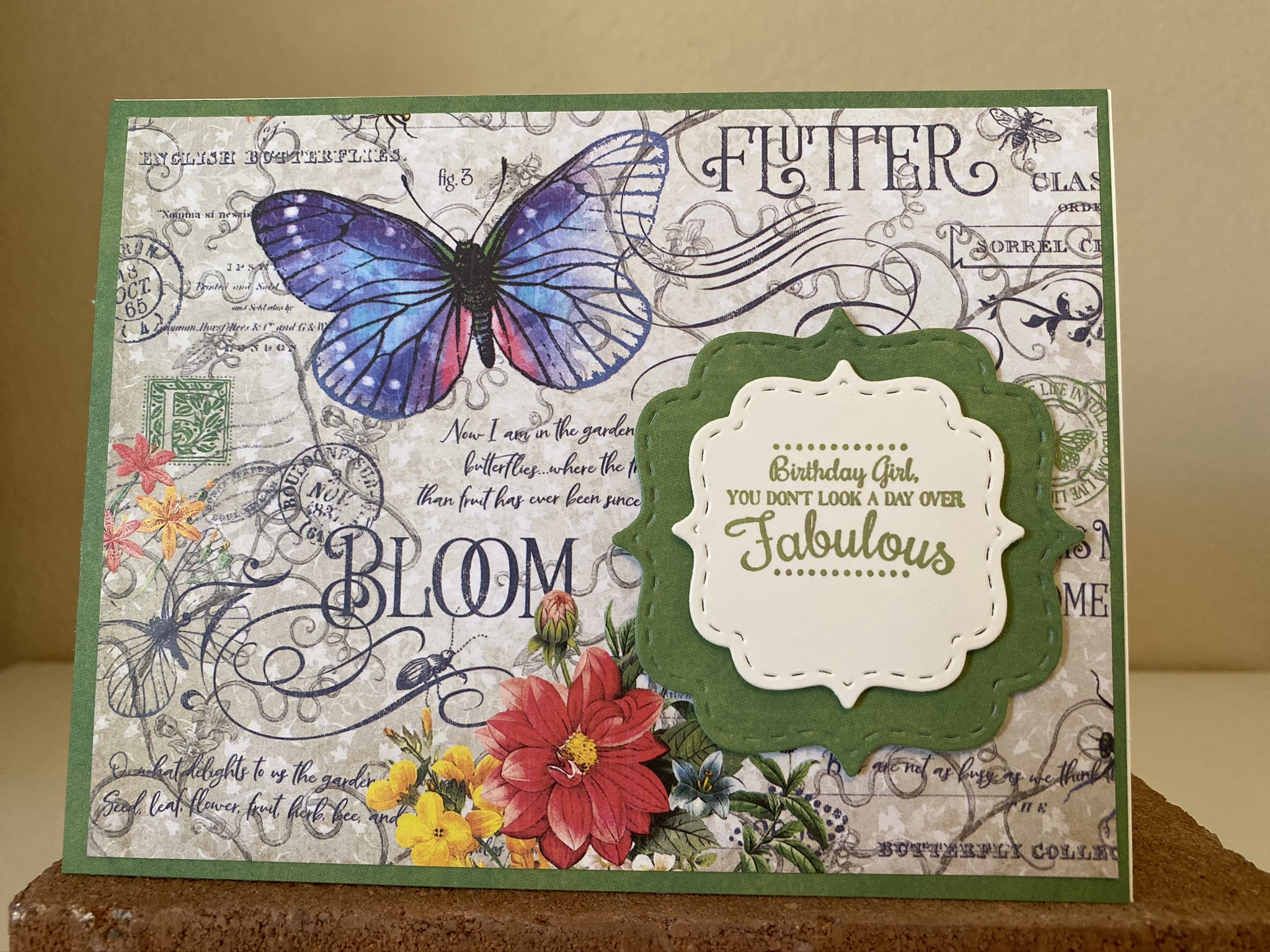 “Flutter” Graphic 45 Card | the paper crafting librarian